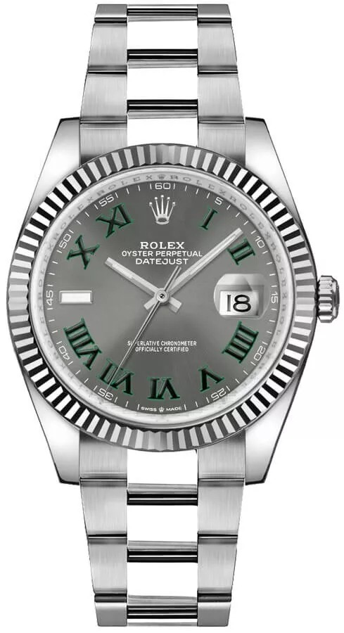 Rolex Datejust Gray Wimbledon Dial Midsize Automatic Luxury Watch